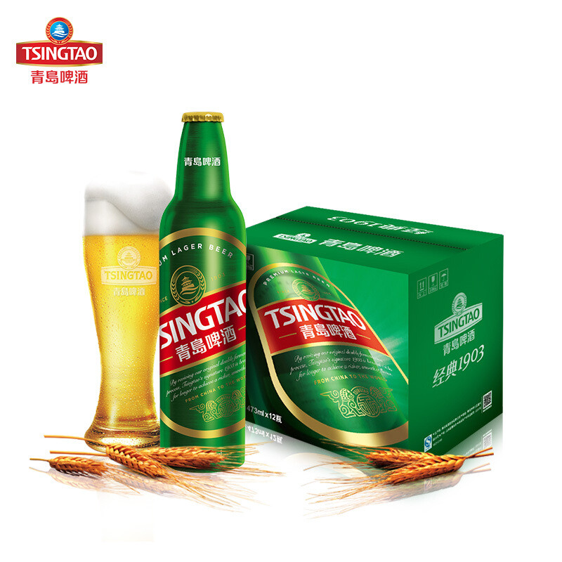 【青島啤酒(TSINGTAO)系列】青岛啤酒 经典 10度1903 473ml*12铝瓶装图片,高清实拍图—苏宁易购